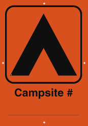 Campsite Sign, Number, Orange (A1935) – Chrismar.com