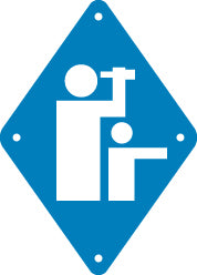 Viewpoint Sign, Small, Plain, Blue (A1940) – Chrismar.com